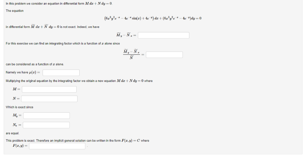 Solved In this problem we consider an equation in | Chegg.com