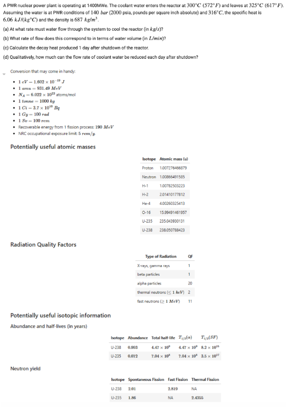 Solved Answer parts A-D using the provided information and | Chegg.com