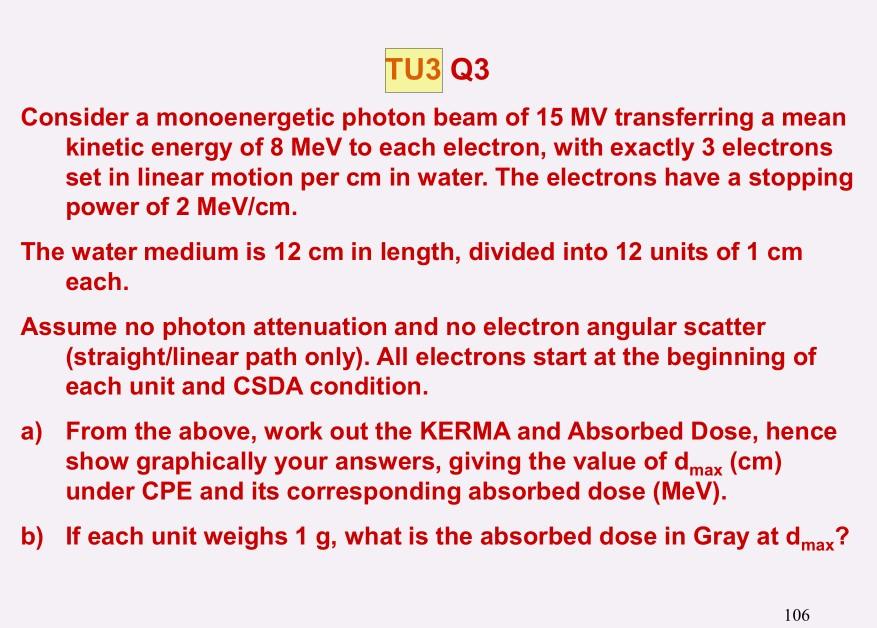KERMA = Kinetic Energy Released per unit Mass CSDA = | Chegg.com