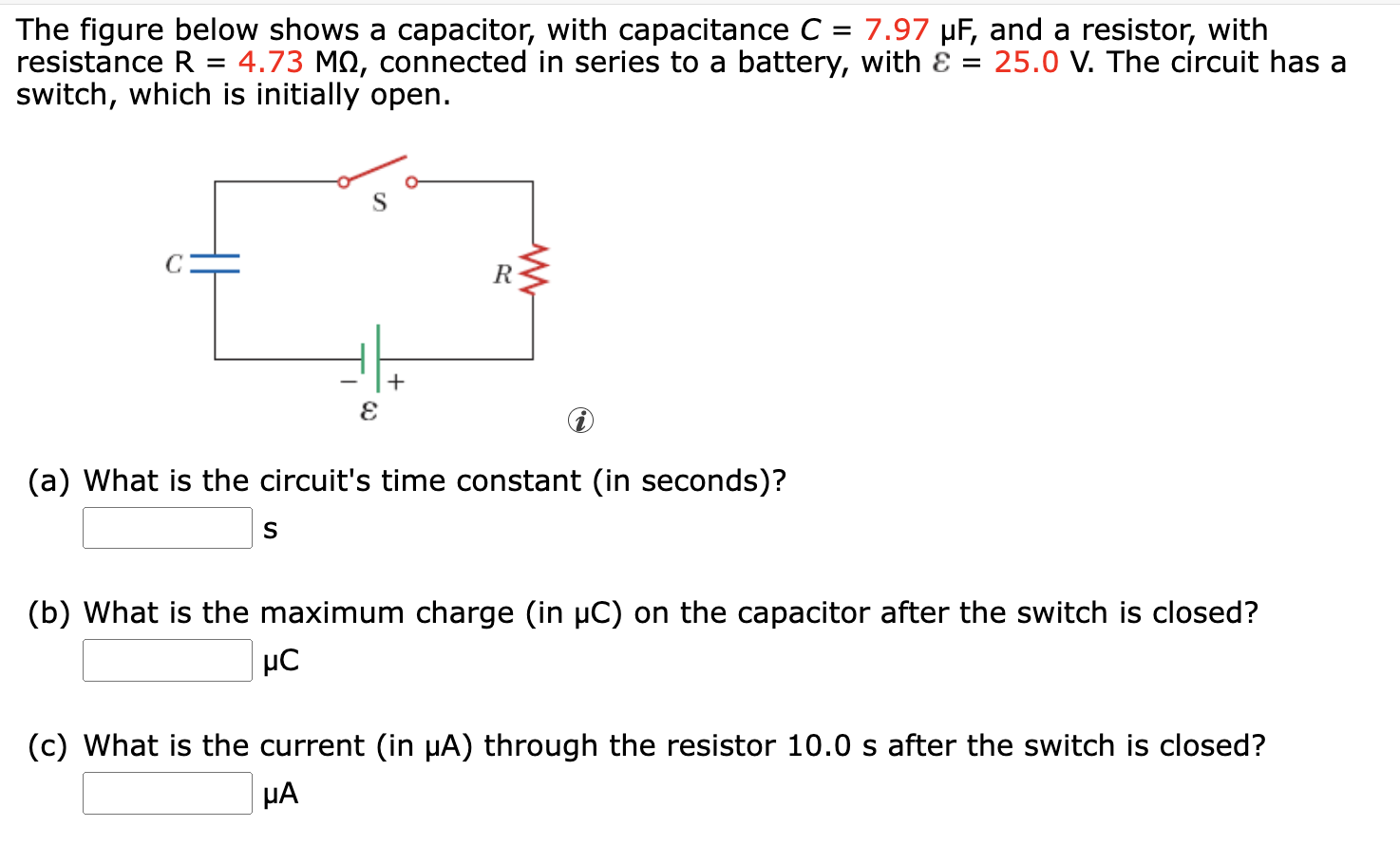 Solved The figure below shows a capacitor, with capacitance | Chegg.com