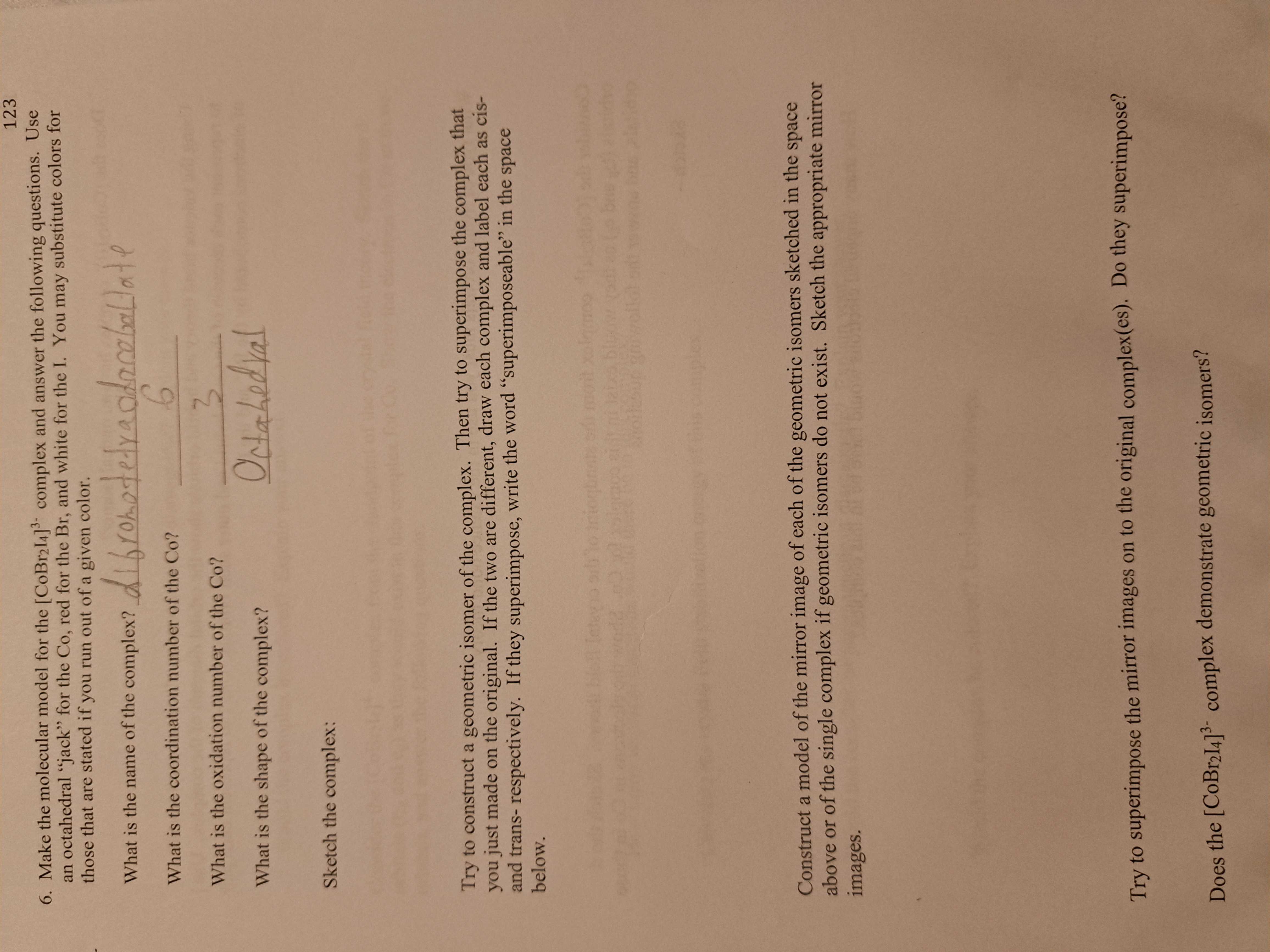 Sketch the complex: Try to construct a geometric | Chegg.com