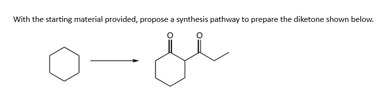 Solved With the starting material provided, propose a | Chegg.com