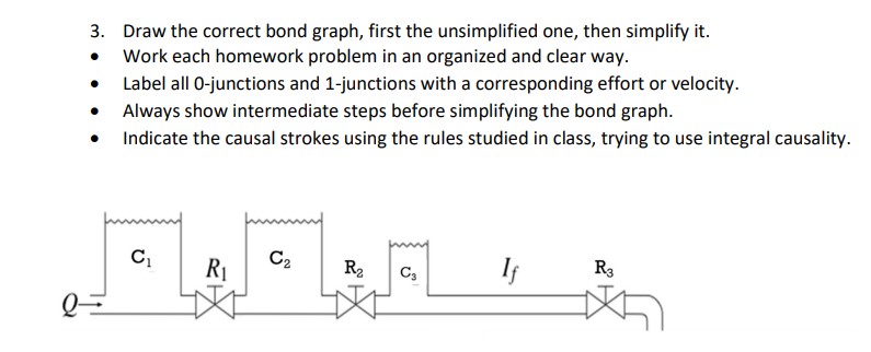 Solved 3. Draw the correct bond graph, first the | Chegg.com