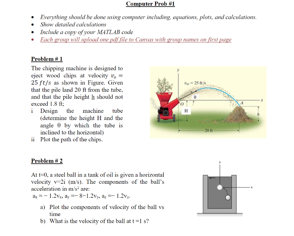 Solved Computer Prob #1 • Everything should be done using | Chegg.com