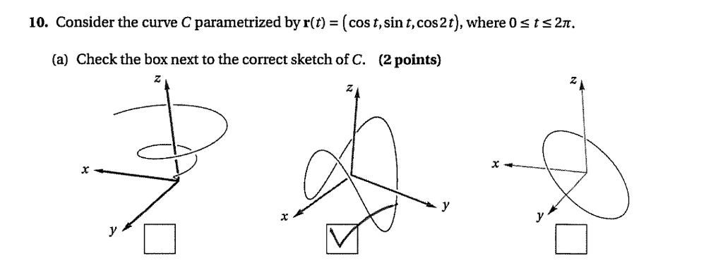 Solved Consider the curve C parametrized by r(t) = (cost, | Chegg.com
