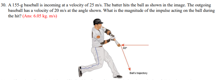 Solved 0. A 155−g baseball is incoming at a velocity of 25 | Chegg.com