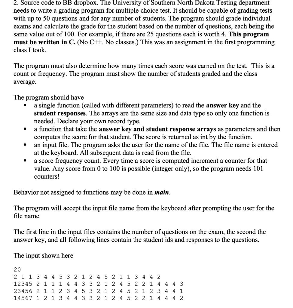 2. Source code to BB dropbox. The University of | Chegg.com