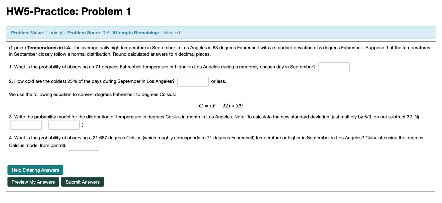 Solved HW5-Practice: Problem 1 Problem Value: 1 point(s). | Chegg.com