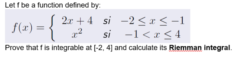 Solved Let f be a function defined by: f(x)={2x+4x2 si si | Chegg.com