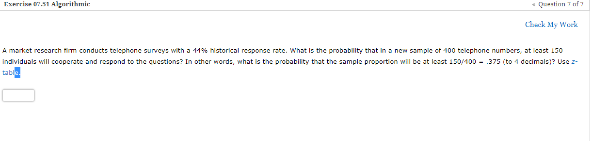 Solved Exercise 07.51 Algorithmic | Chegg.com