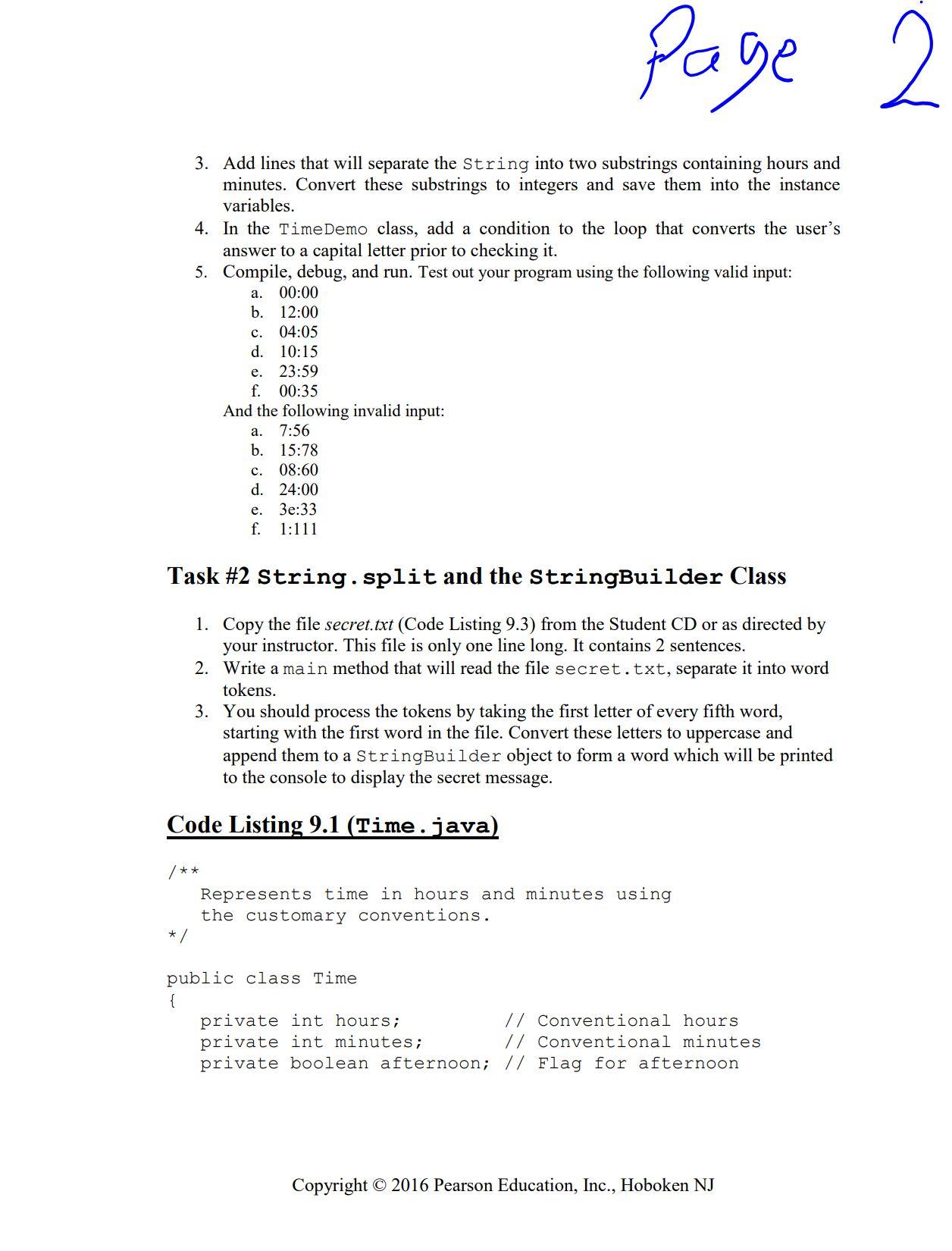 Page Chapter 9 Lab More Classes And Objects Lab Ob