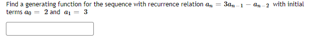Solved Use differencing to find a generating function for | Chegg.com