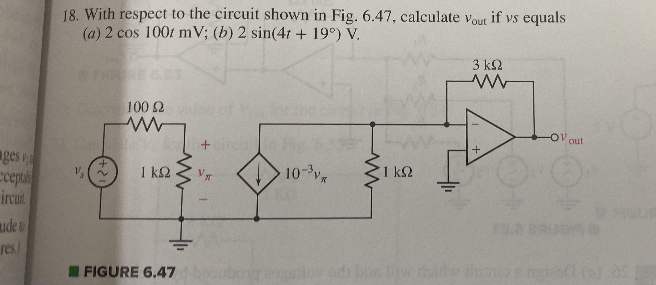 Solved 18. With respect to the circuit shown in Fig. 6.47, | Chegg.com