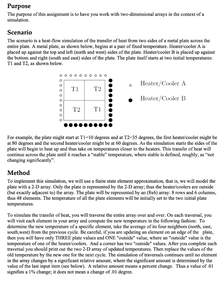 Solved Purpose The purpose of this assignment is to have you | Chegg.com