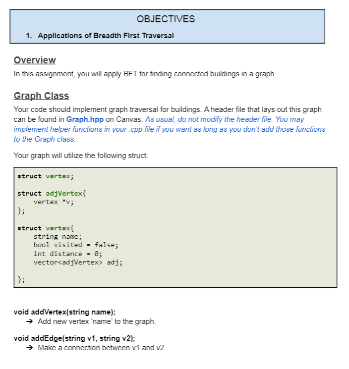Solved C Graph Hpp X C Graph Hpp 1 Ifndef Graph H 2 Define