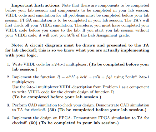 Solved Important Instructions: Note that there are | Chegg.com