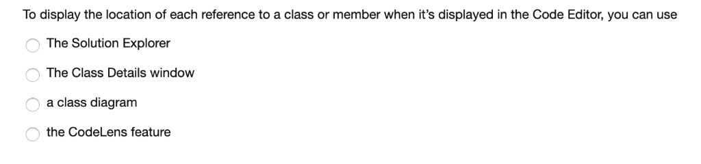 Solved To display the location of each reference to a class | Chegg.com