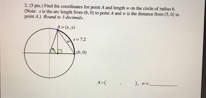Solved 2. (5 pts) Find the coordinates for point A and | Chegg.com