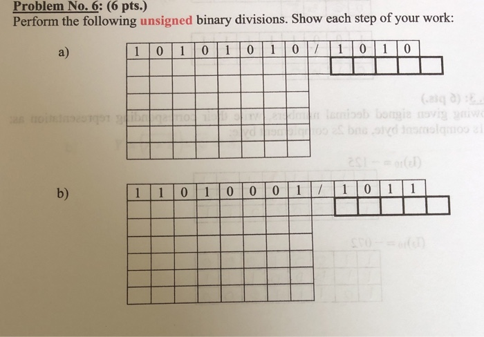 Solved Problem No. 6: (6 pts.) Perform the following | Chegg.com
