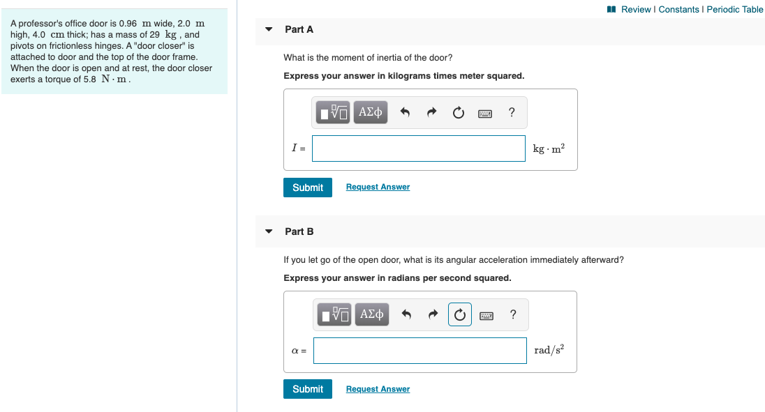 Solved 1 Review | Constants Periodic Table Part A A | Chegg.com