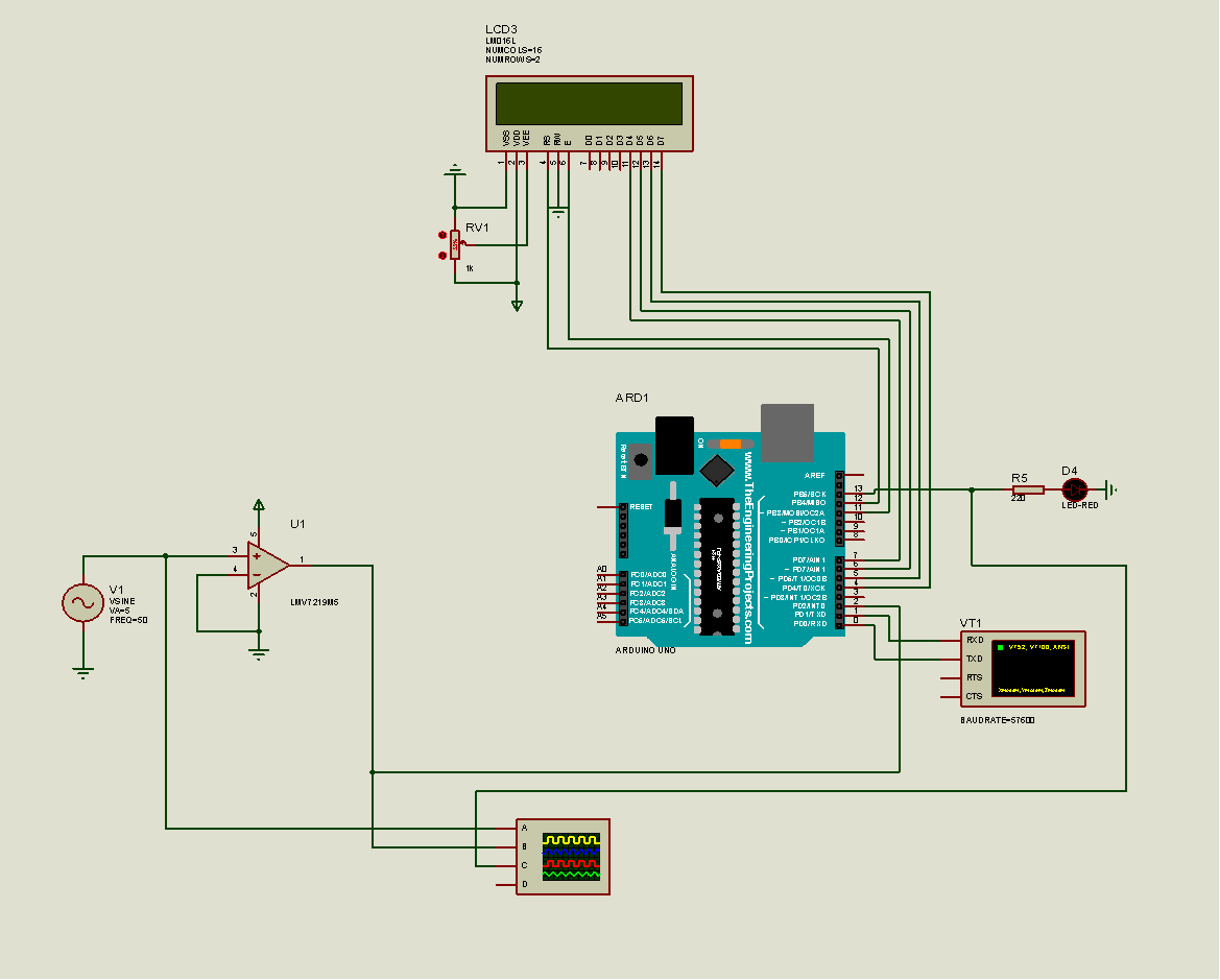 Solved Write down the Arduino code for the Proteus circuit | Chegg.com