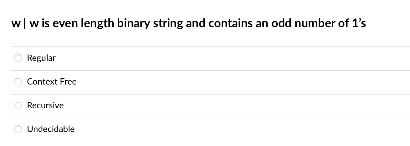 Solved w ∣ w is even length binary string and contains an | Chegg.com
