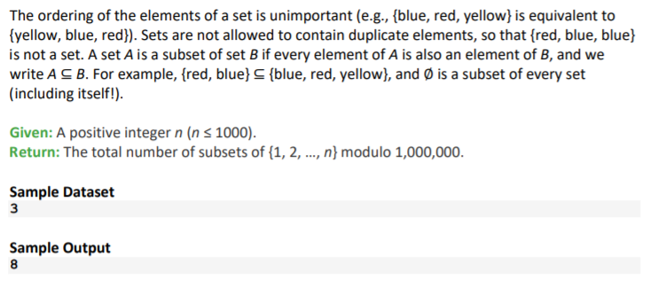 Solved The ordering of the elements of a set is | Chegg.com