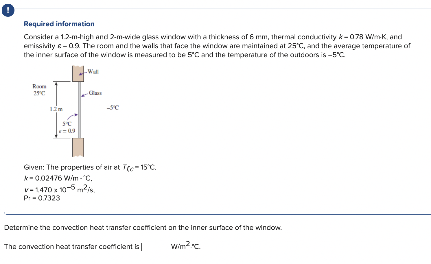 Solved Required intormation Consider a 1.2-m-high and | Chegg.com Solved Required intormation Consider a 1.2-m-high and | Chegg.com