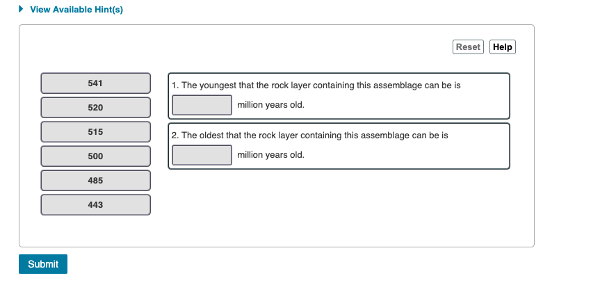 Solved The two fossils below comprise Assemblage 3. Please | Chegg.com