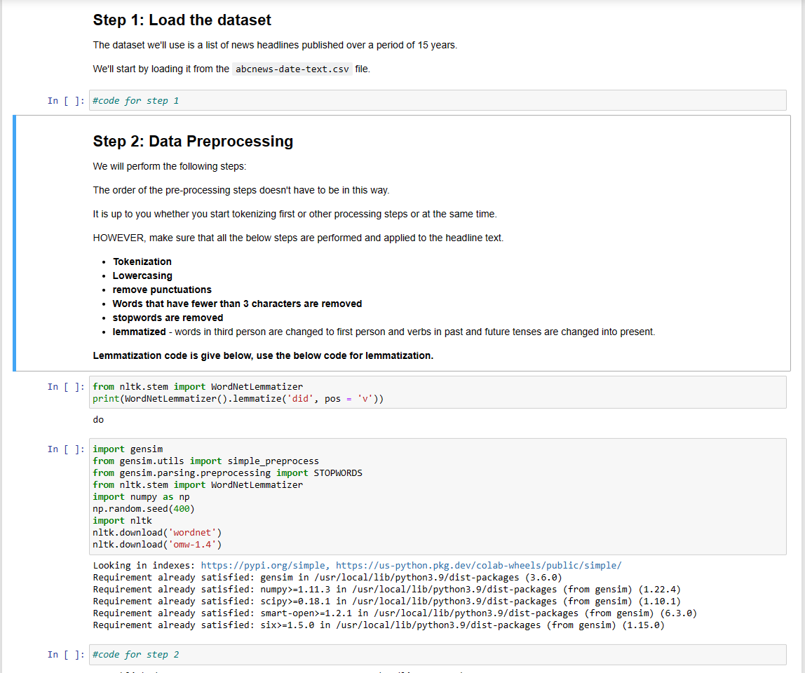 Solved Step 1: Load the dataset The dataset we'll use is a | Chegg.com