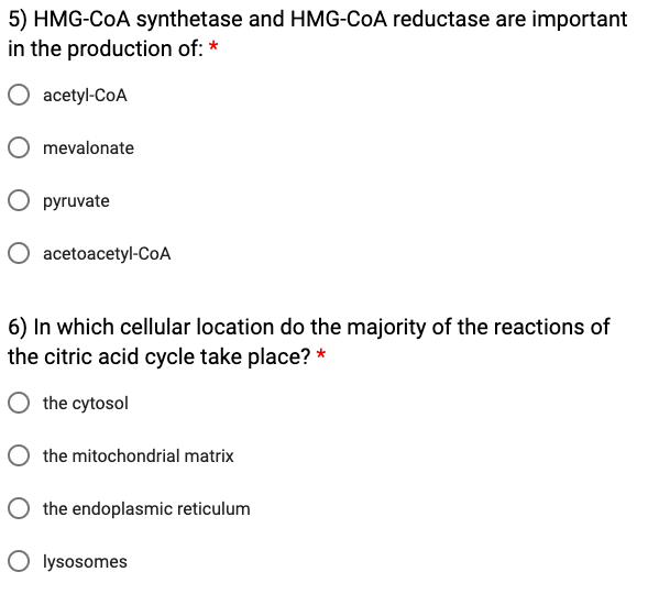 Solved 5) HMG-CoA synthetase and HMG-CoA reductase are | Chegg.com