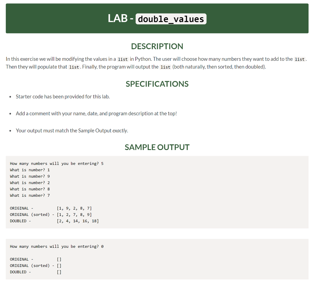 Solved In this exercise we will be modifying the values in a | Chegg.com