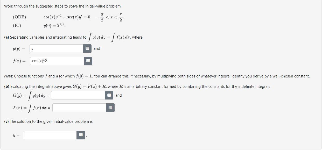 Solved Work through the suggested steps to solve the | Chegg.com