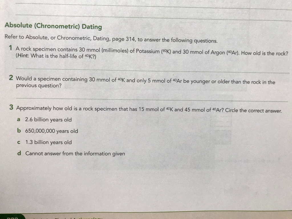 Solved The relative amount of parent and daughter atoms can | Chegg.com