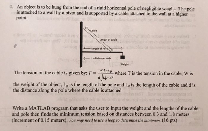 Solved An object is to be hung from the end of a rigid | Chegg.com