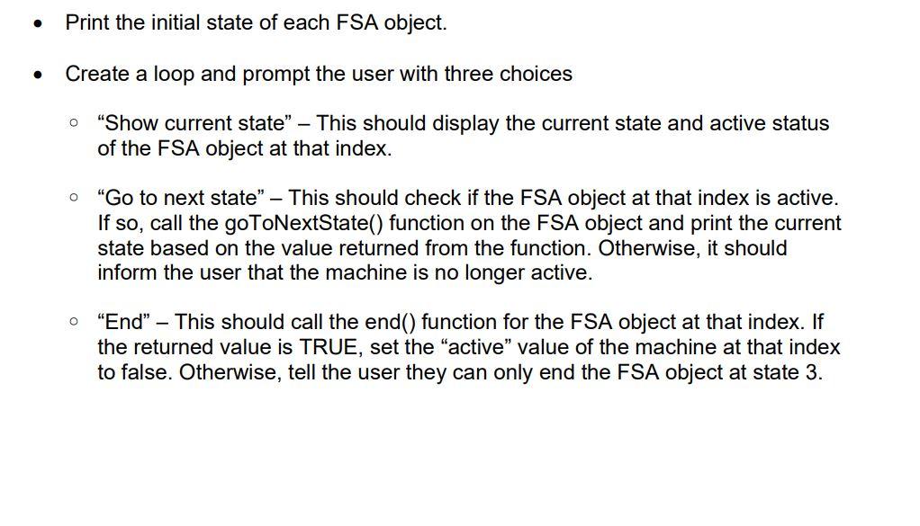 Solved Assignment 7B: Multiple Finite State Automata. Custom | Chegg.com