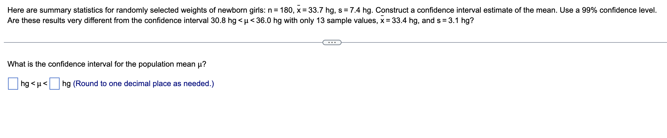 Solved Here are summary statistics for randomly selected | Chegg.com