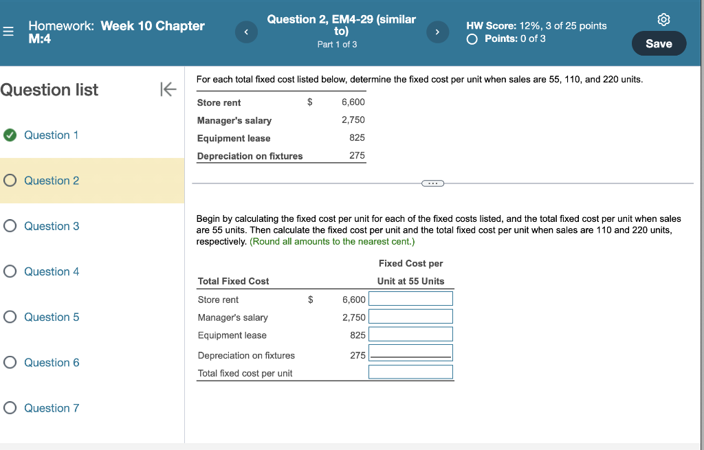 Solved Begin by calculating the fixed cost per unit for each | Chegg.com