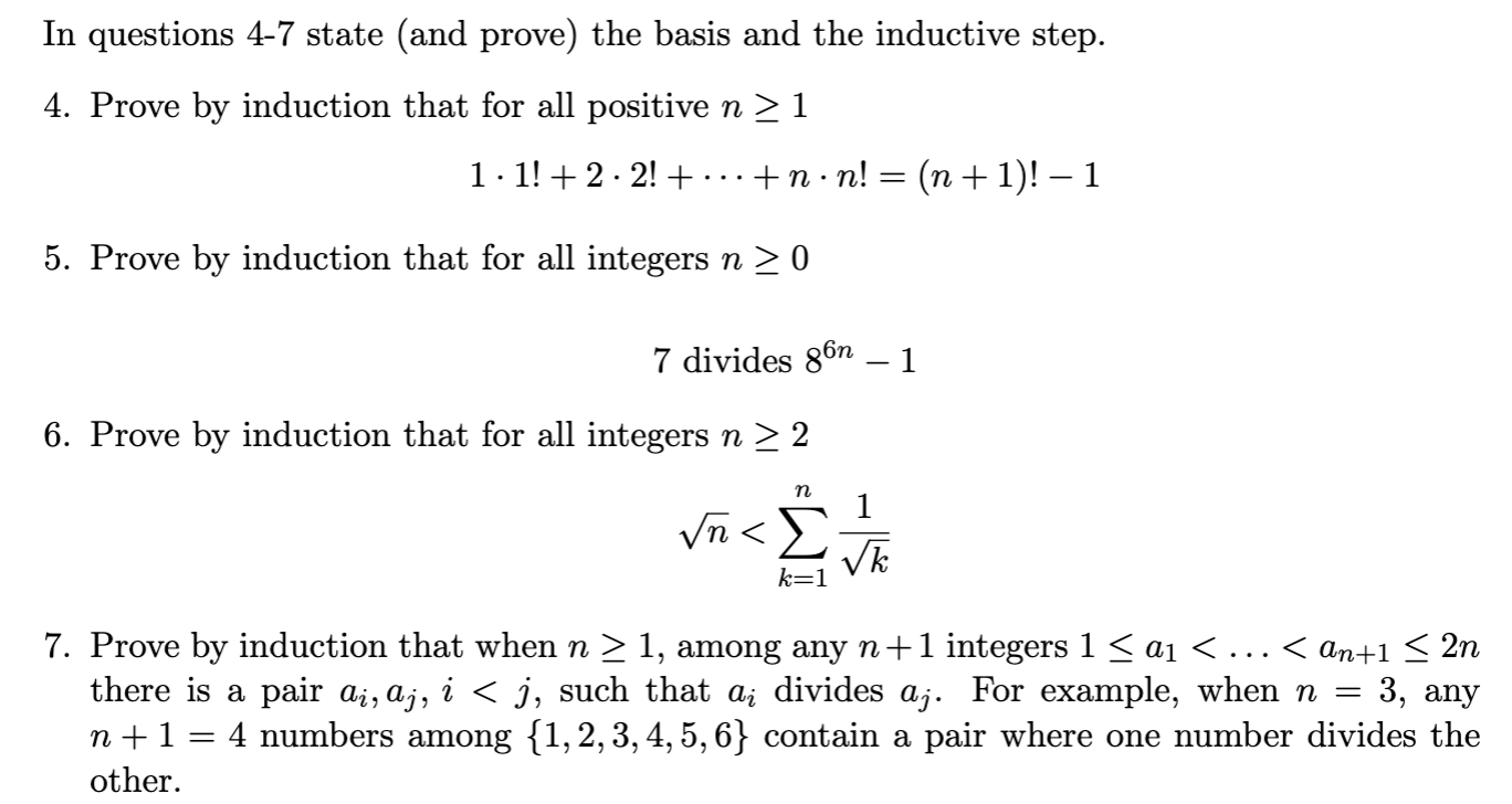 Solved In questions 4-7 state (and prove) the basis and the | Chegg.com