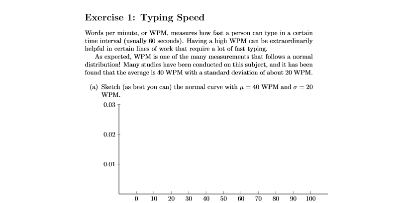 Exercise 1: Typing Speed Words per minute, or WPM, | Chegg.com