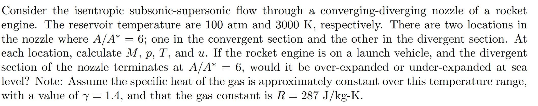 Solved Consider the isentropic subsonic-supersonic flow | Chegg.com