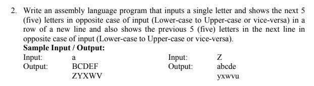 Solved 2 Write An Assembly Language Program That Inputs A 9167