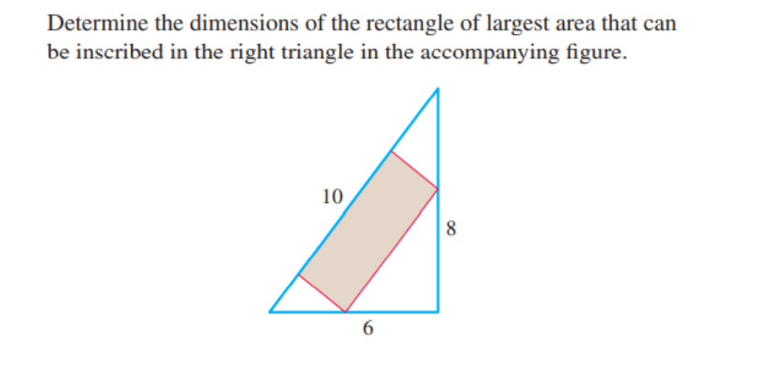 [Solved]: Determine the dimensions of the rectangle of lar