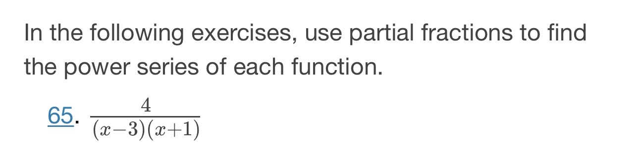 Solved In the following exercises, use partial fractions to | Chegg.com