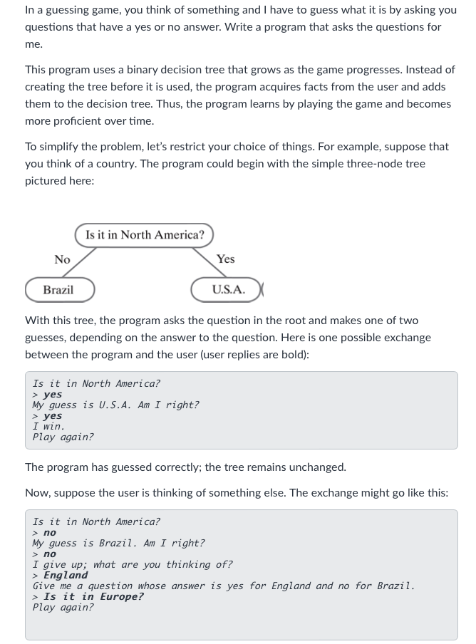 Solved In a guessing game, you think of something and I have | Chegg.com
