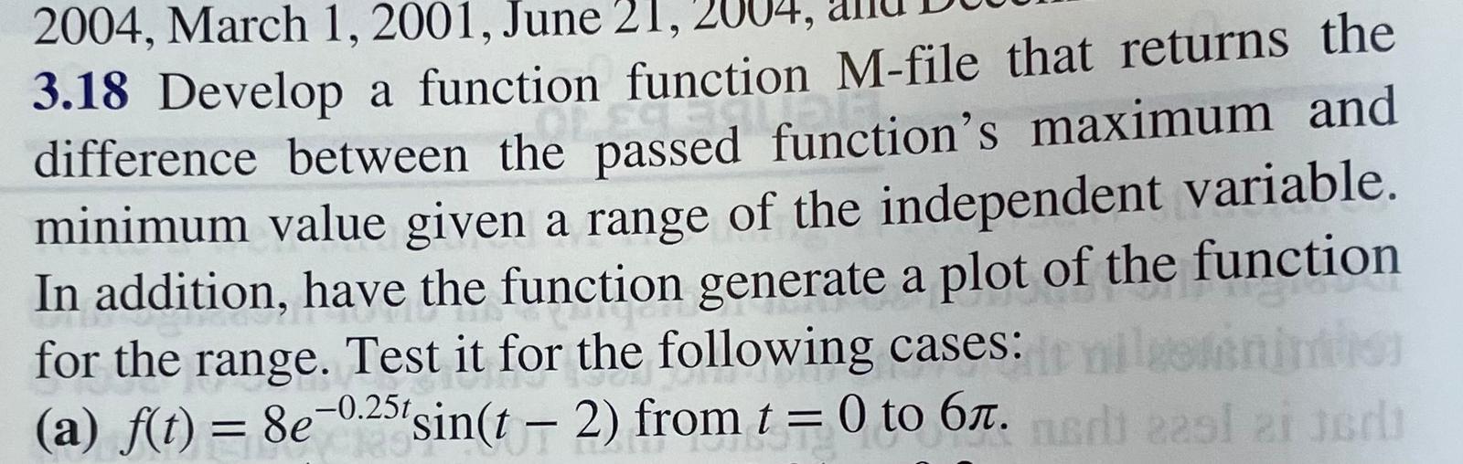 Solved 2004, March 1, 2001, June 21, 2004, 3.18 Develop a | Chegg.com