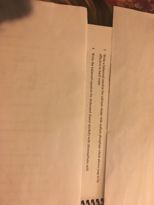 Solved Write a balanced reaction for calcium oleate with | Chegg.com