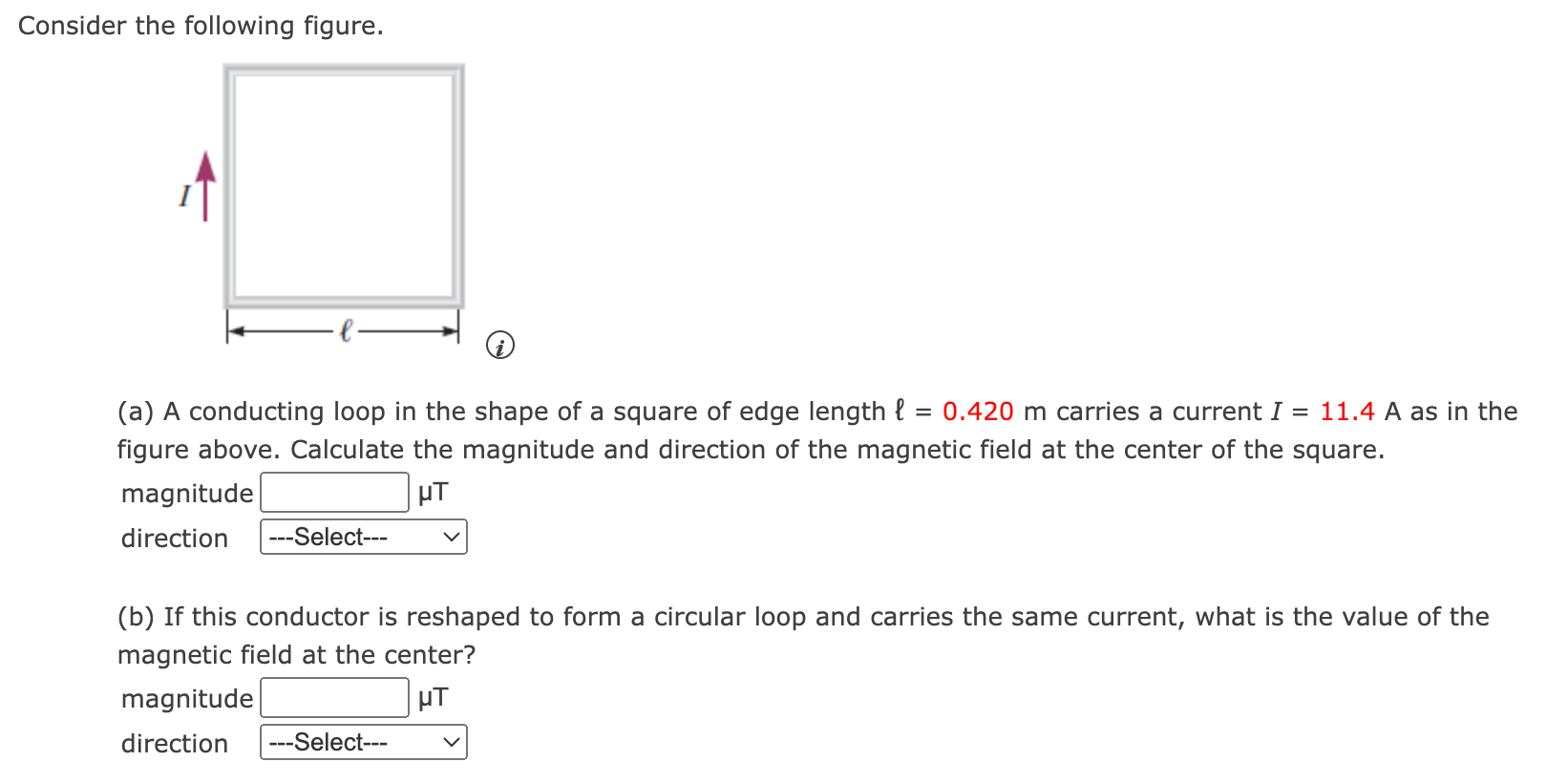 Solved Consider the following figure. (a) A conducting loop | Chegg.com