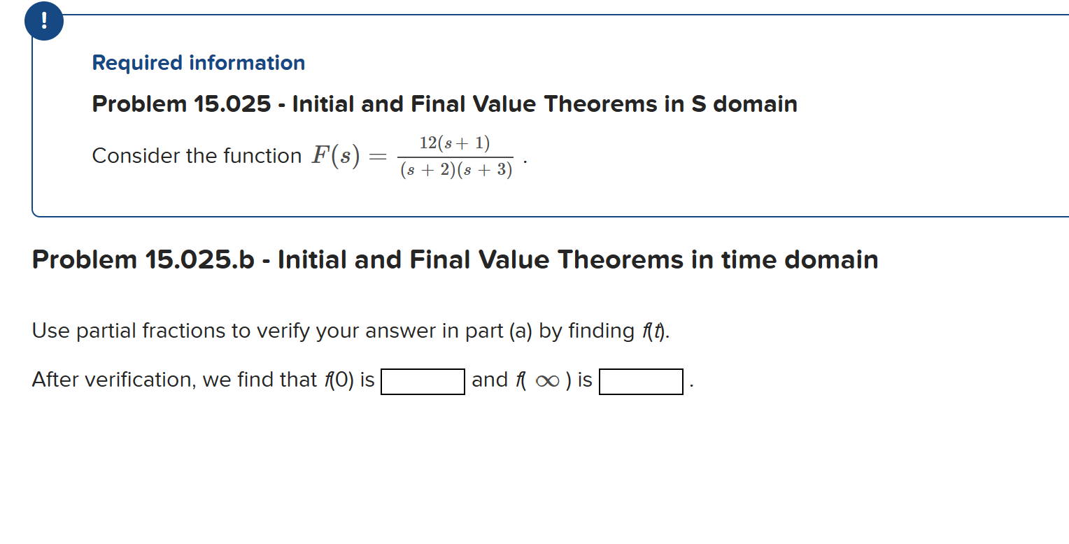 Solved Required information Problem 15.025 - Initial and | Chegg.com