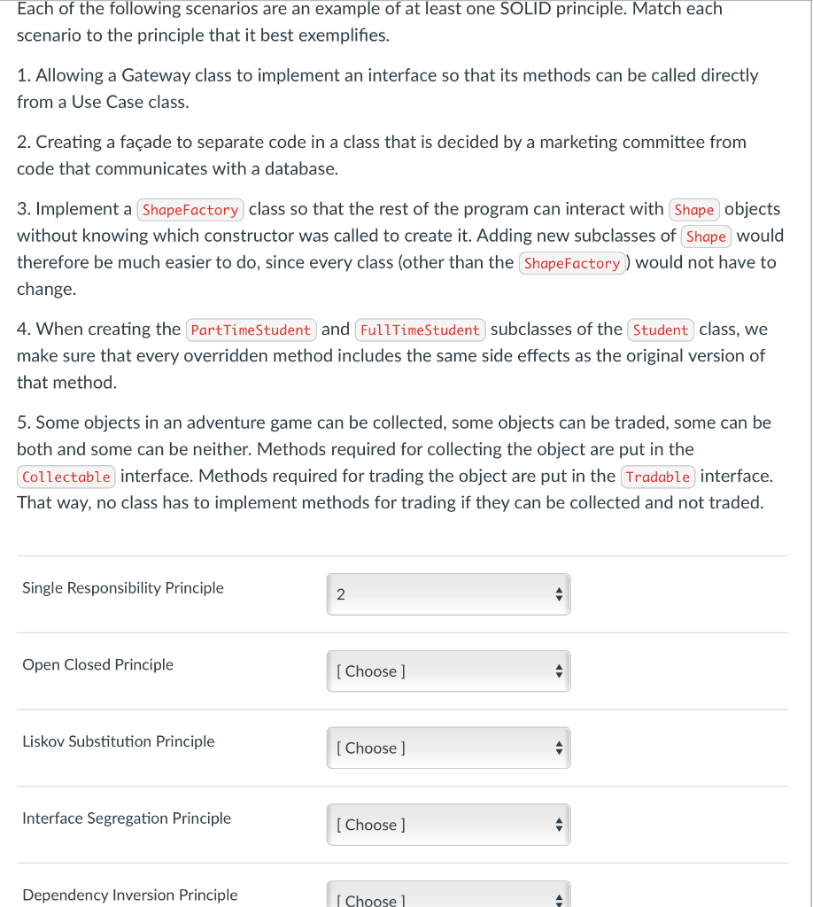 Solved Each of the following scenarios are an example of at | Chegg.com